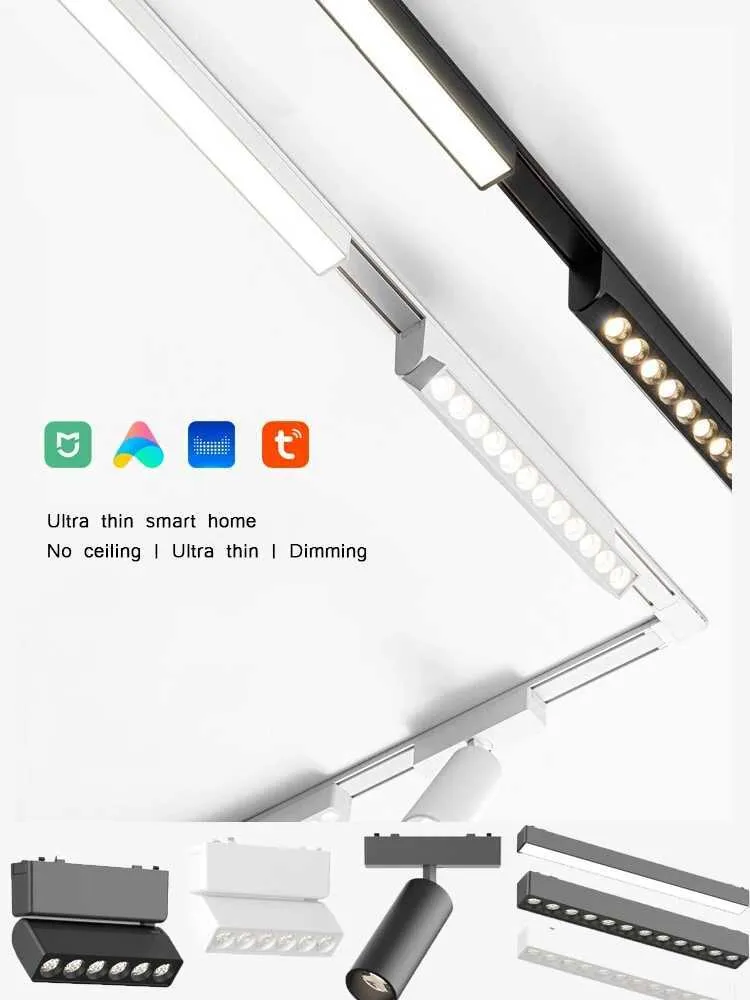 Ultra Thin Magnetic Smart Magnetic Track Light 48V Surface Mounted ...