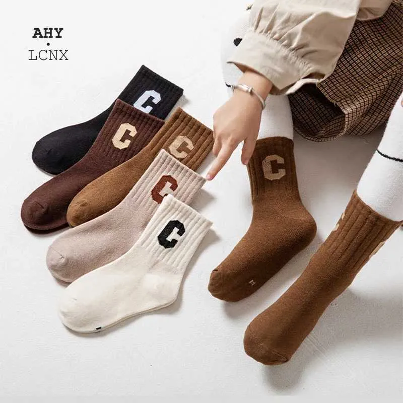 Korean Kids' Knitted Cotton Fashion Letter C Socks for Boys and Girls ...