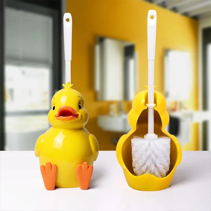 Yellow Duck Toilet Brush Holder Duck Set With Resin Base Creative Bathroom Cleaning Tool And Decorative Ornament From Wealdstore 48.54 DHgate.Com