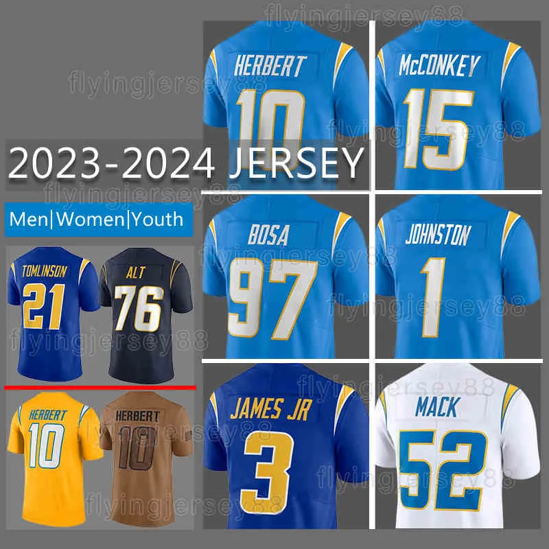 2024 NFL Jersey Collection: Justin Herbert, Ladd McConkey, LaDainian ...