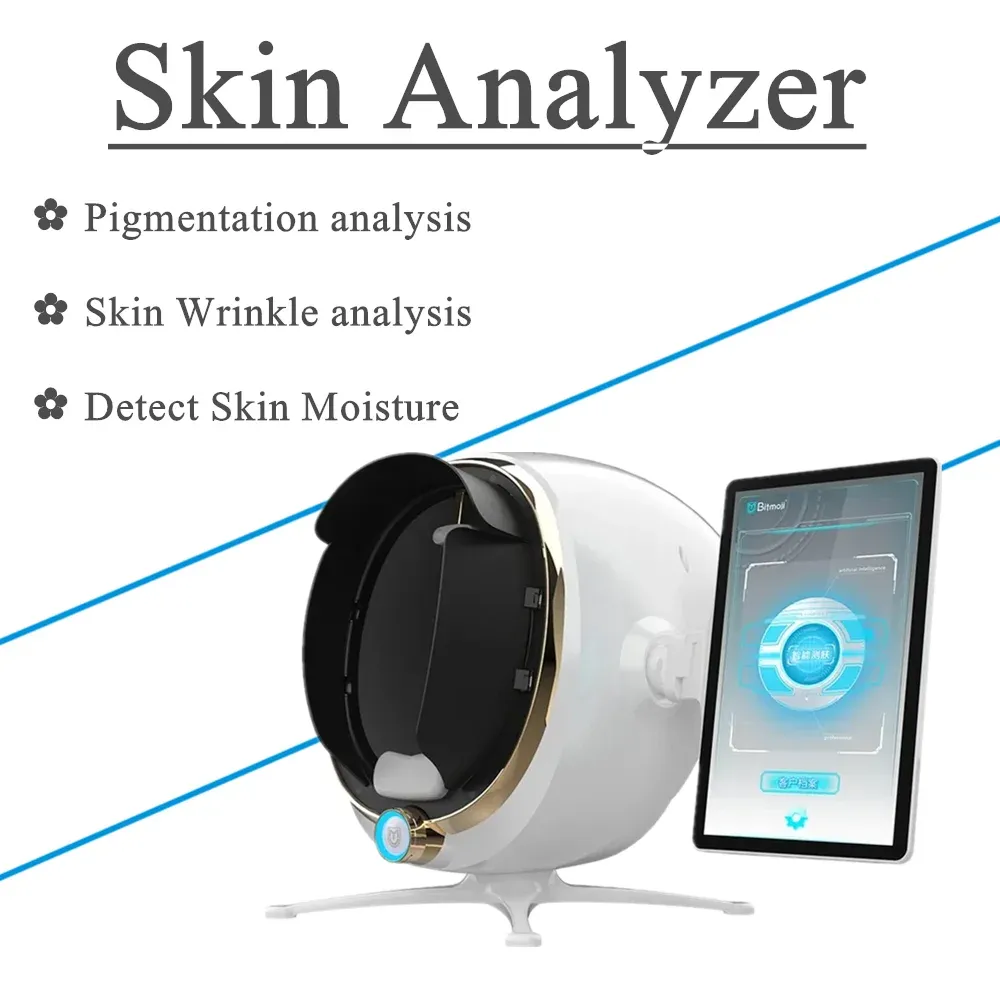 3D Facial Skin Analysis Open Circulatory System With Multi Language Support And Mirror Scanner ...
