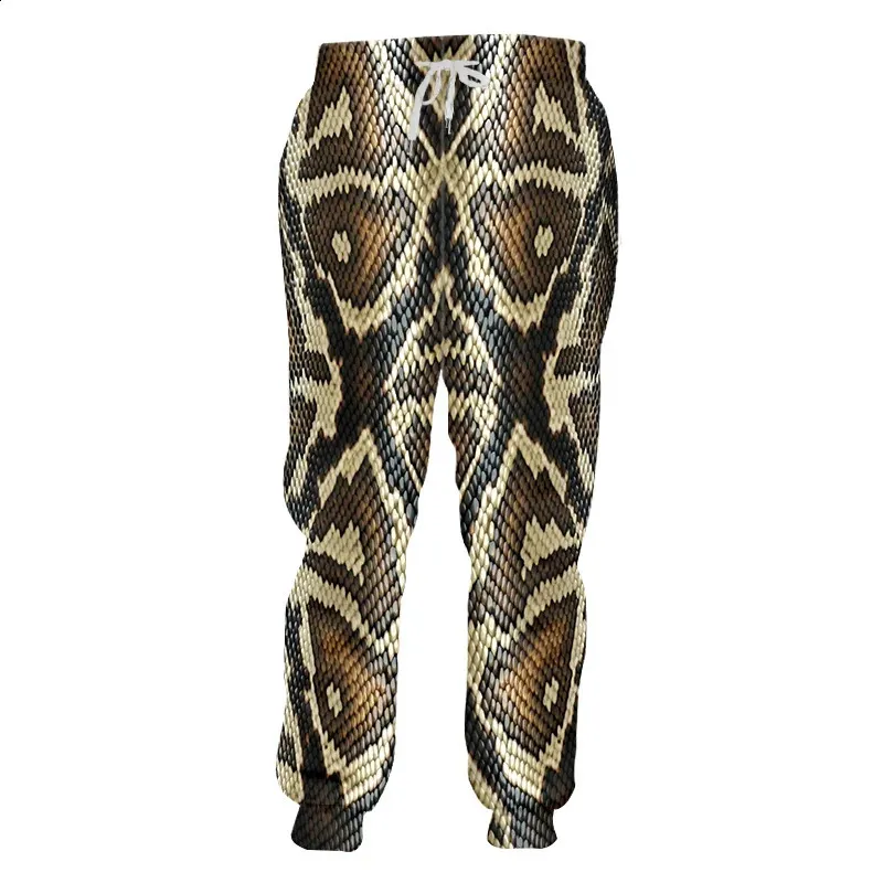3D Printed Snake And Shark Pattern Sweatpants Men's Y2K Streetwear ...