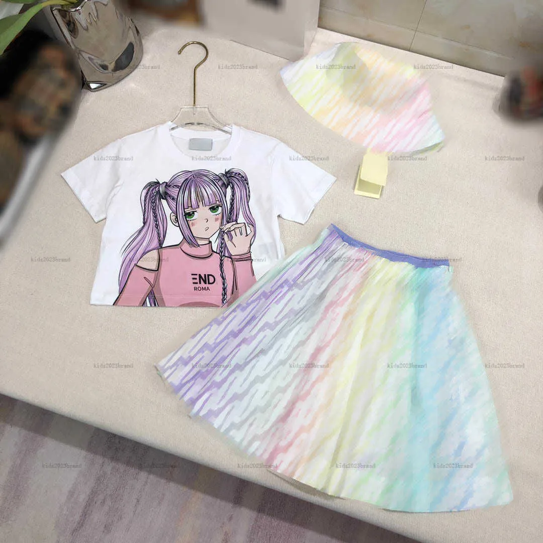 New Princess Summer Dress Kids Tracksuit Baby Clothes, Size 100-150 CM ...