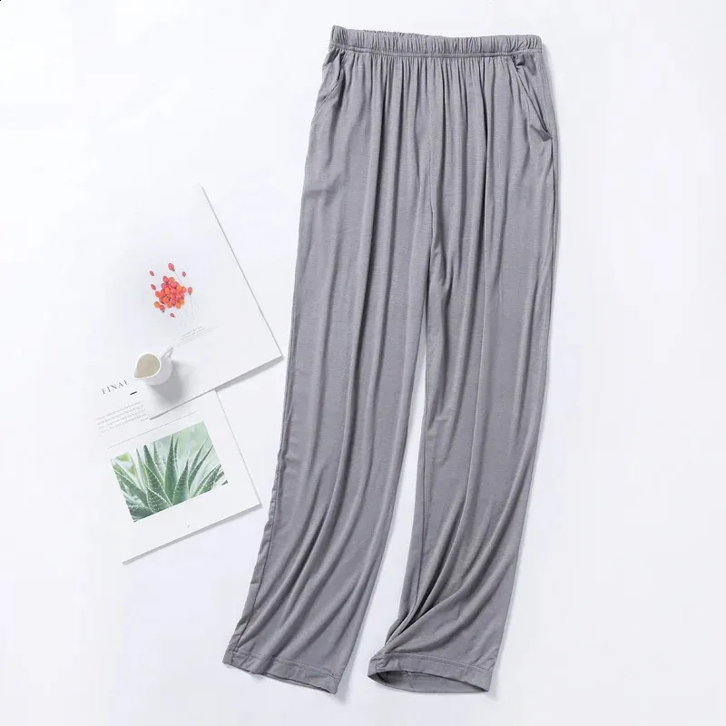 Men's Formal Bootcut Acetate Capris Sleeping Pants 4XL Summer Modal ...