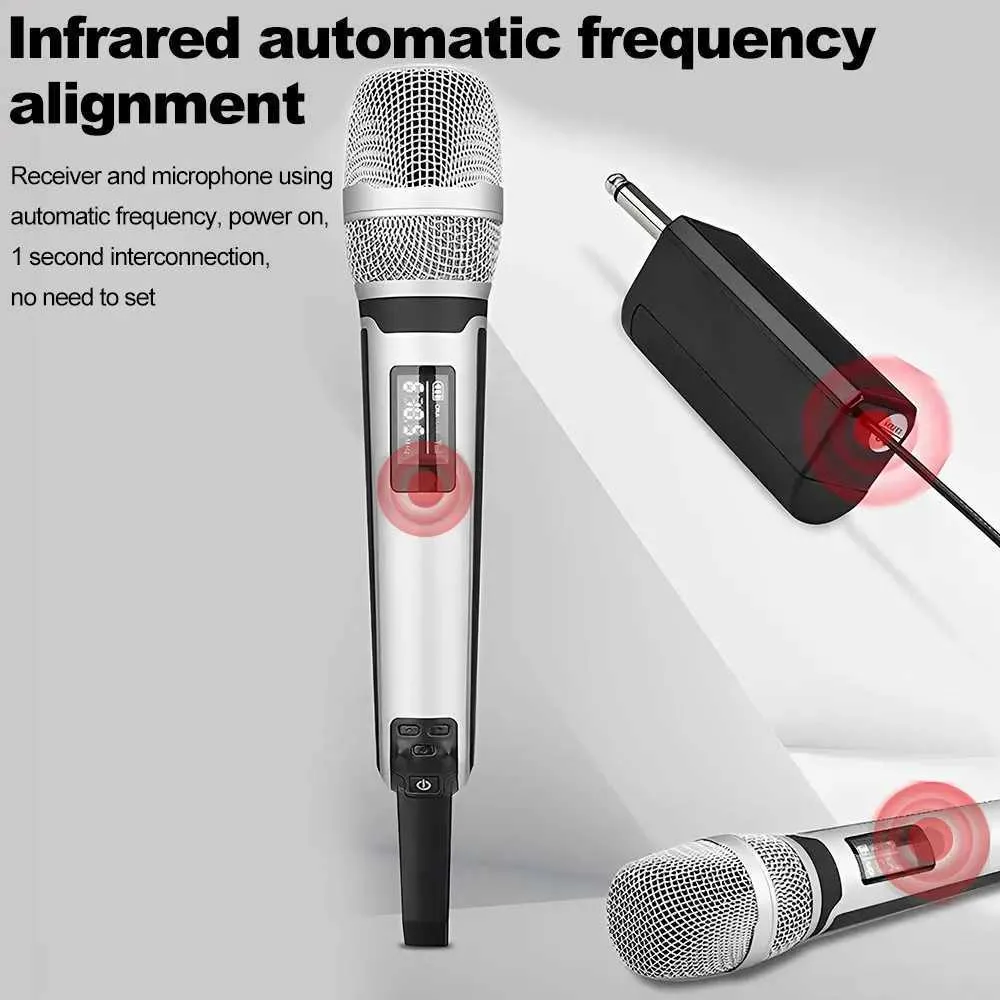 Professional UHF Wireless Microphone System - Adjustable Frequency ...