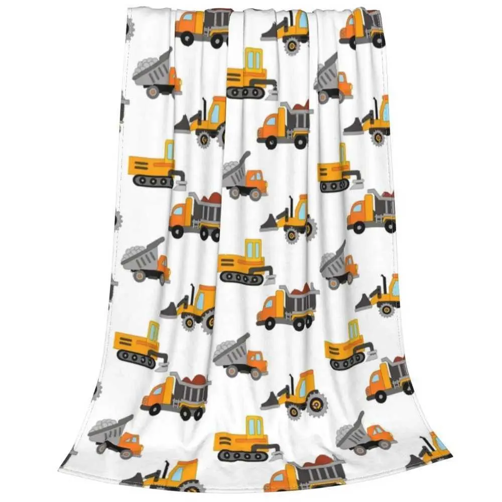 Cute Construction Vehicles Fleece Throw: Soft, Warm, and Cozy! Shop Now ...