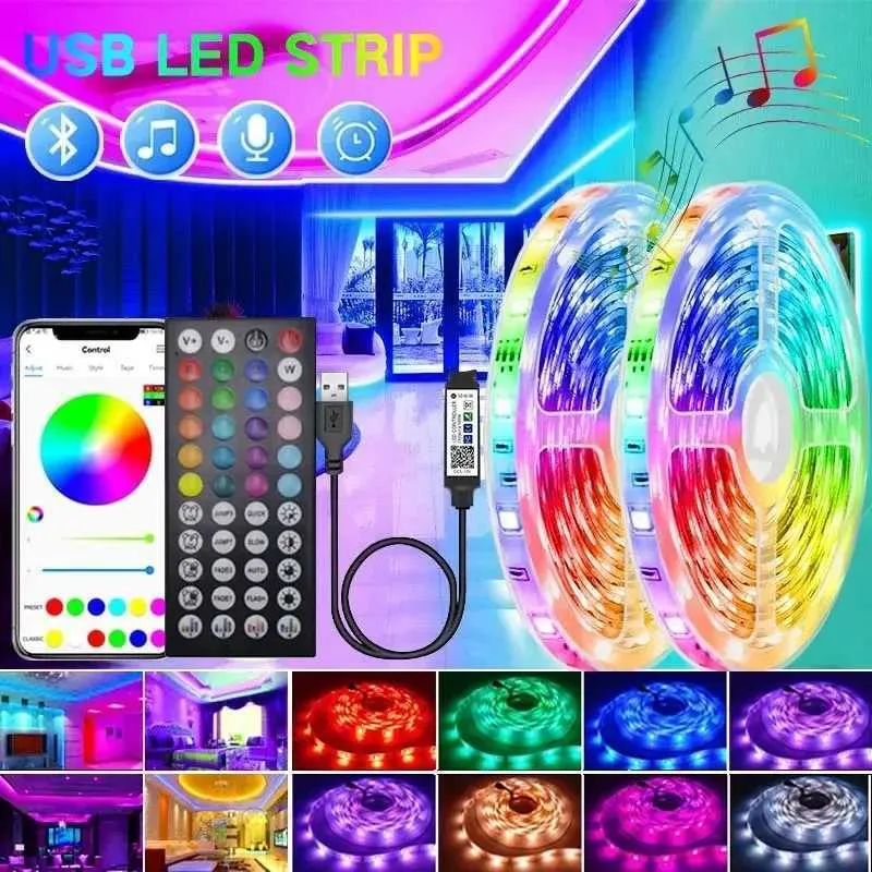 USB LED Light Strip For TV: Bluetooth RGB Ribbon Light For Room Decor ...