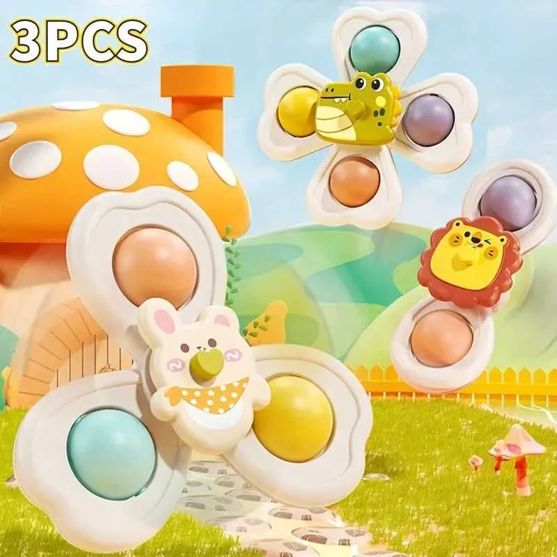 Suction Spinner Bath Toys 3-Piece Set - Fun Educational Sensory Toys ...