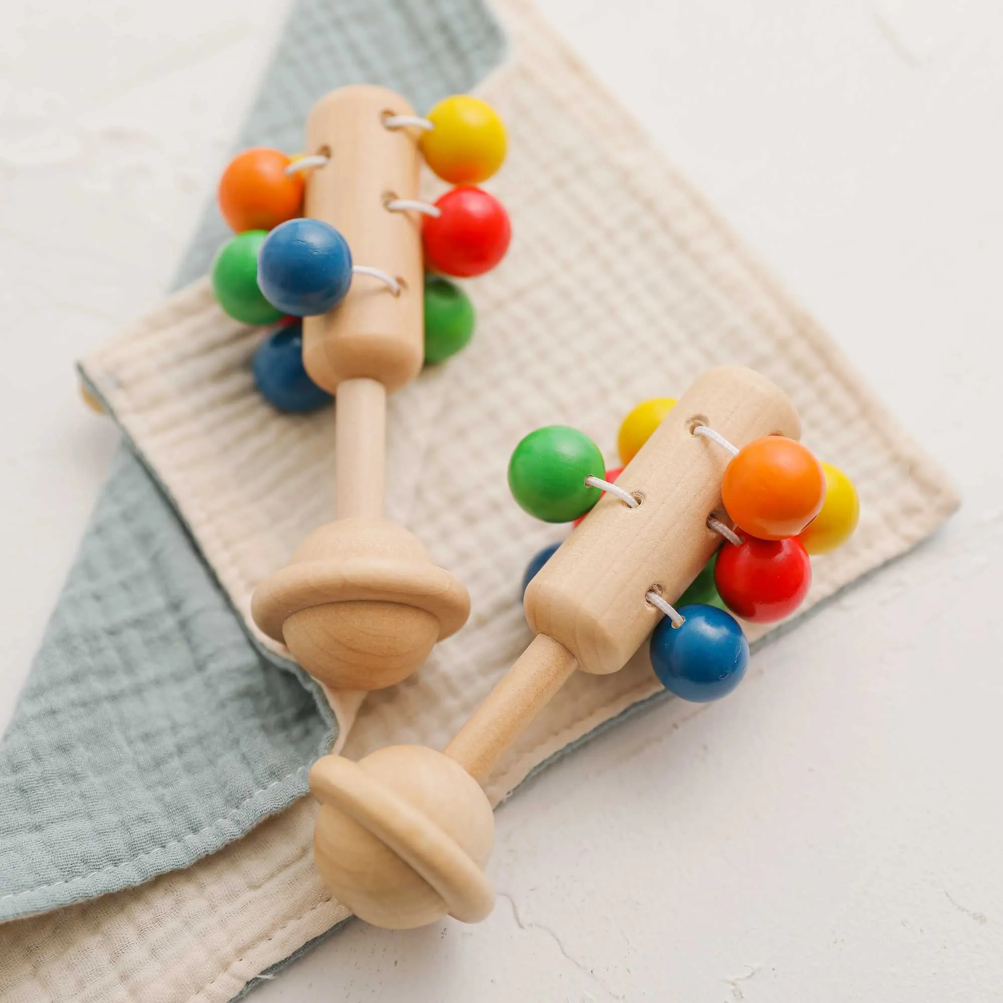 Colorful Wooden Jingle Bells Rattle - Safe & Fun Infant Rattle Toys ...