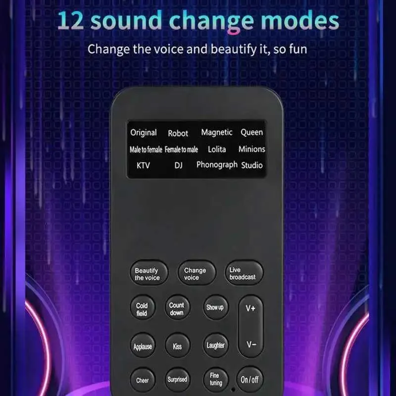 Mini Voice Changer - Portable Sound Effects Microphone for Live ...
