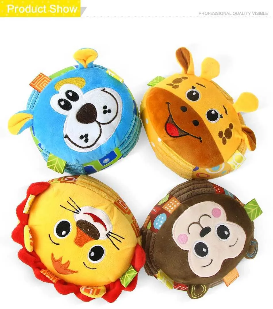 Colorful Cotton Baby Rattle Ball - Sensory Learning Toy for Hand ...