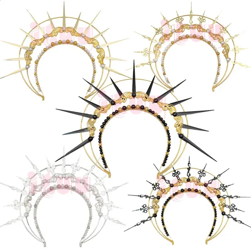 Gothic Lolita Halo Crown Headpiece With Goddess Queen Anna Baroque ...