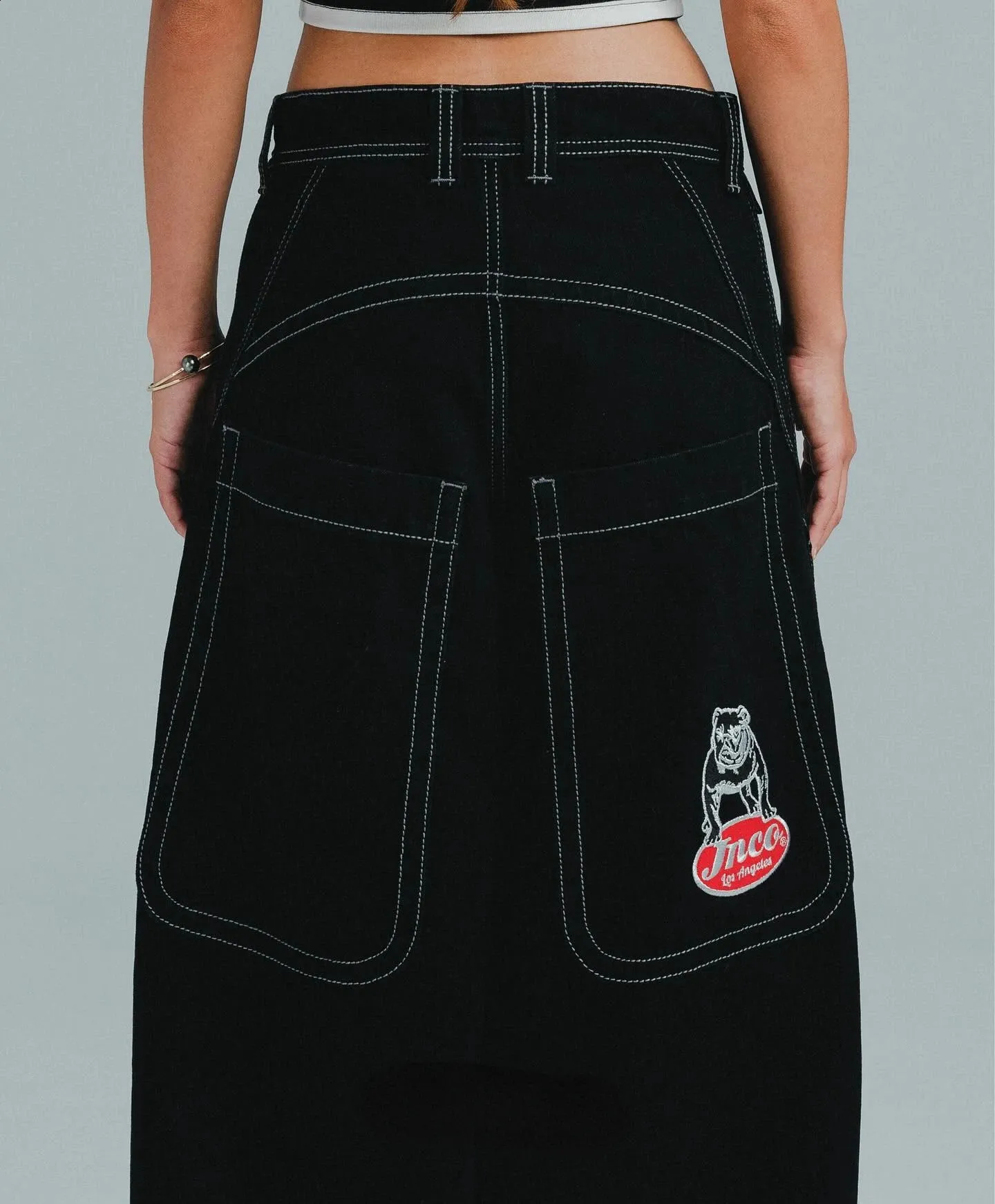 JNCO Big Rig Embroidery Baggy Black Jeans For Men Women Vintage ...