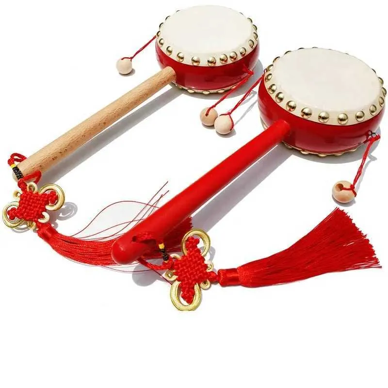 Chinese Rattle Drums: Classic Cowhide Percussion Toy for Babies ...