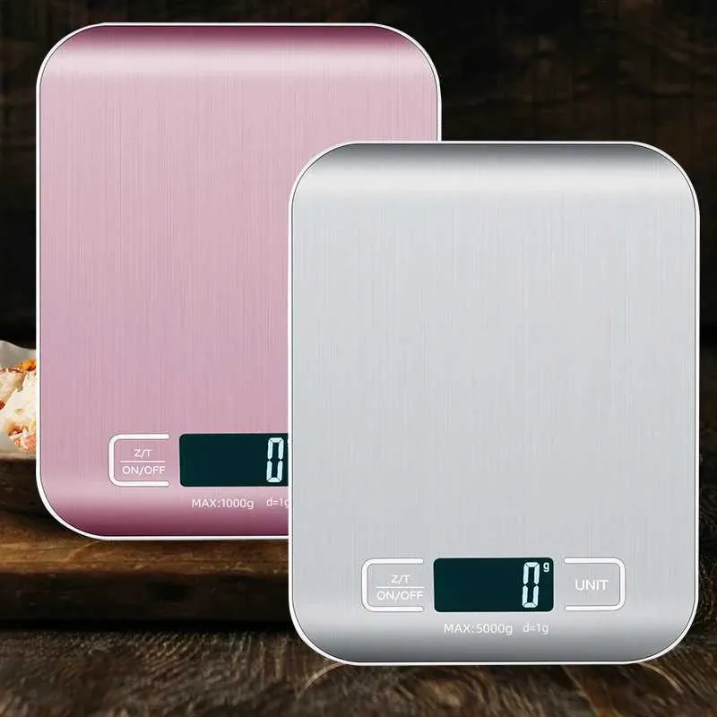 Digital Kitchen Scale: 5kg/10kg Rechargeable, LCD Display, Stainless Steel - Food, Jewelry ...