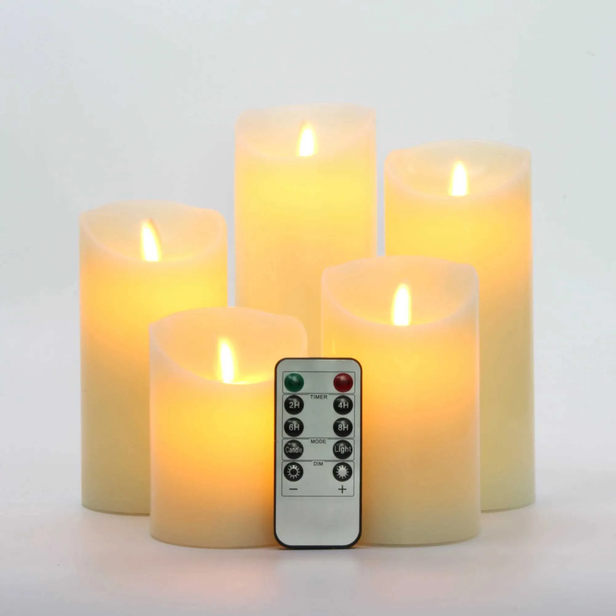 Realistic Flameless LED Candles with Remote, Battery Operated, Moving ...