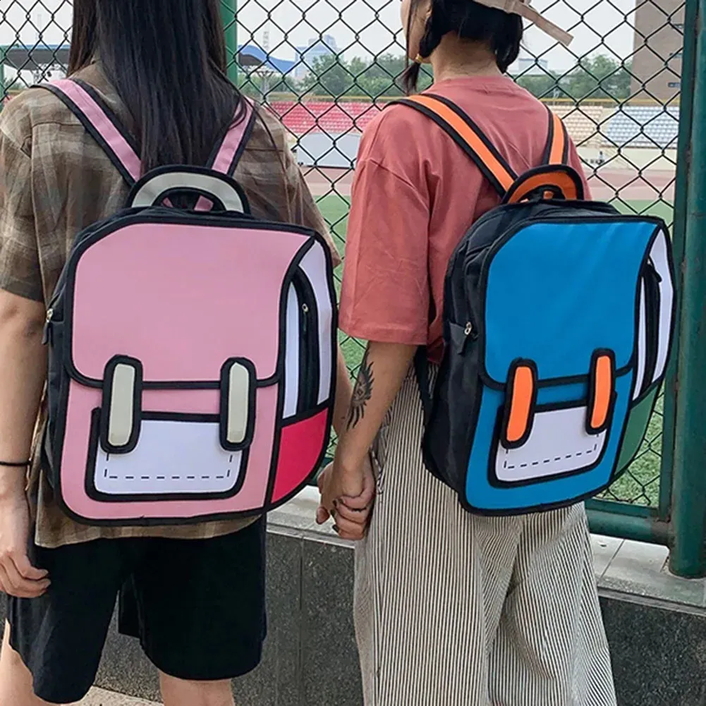 Cute Cartoon Backpack: Anime, Manga Inspired 3D Jumping Style - Best ...