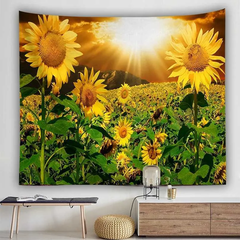 Sunflower Tapestry: Yellow Textured Backgrounds, Colorful Rural Style ...