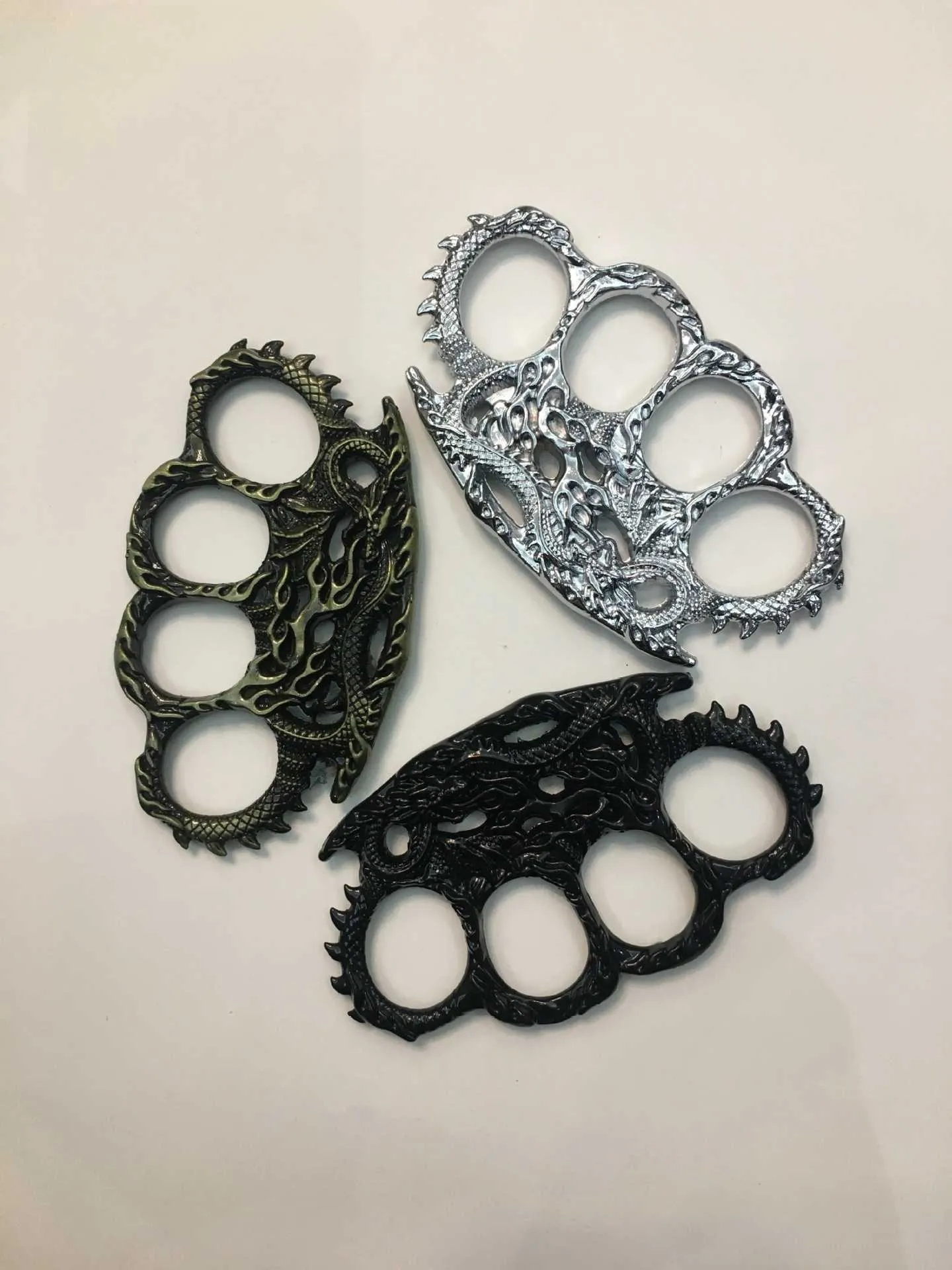 Brass Knuckles Zinc Alloy Finger Tiger Four Finger Fists Legal Self ...