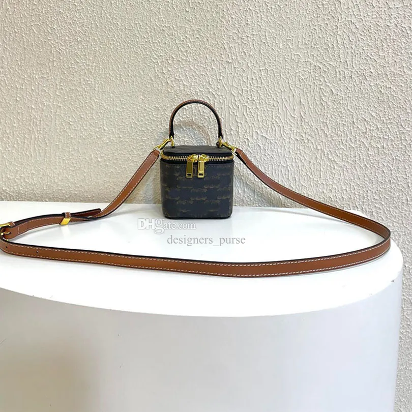 Leather Mini Shoulder Bag for Women with Zipper Closure and Floral ...