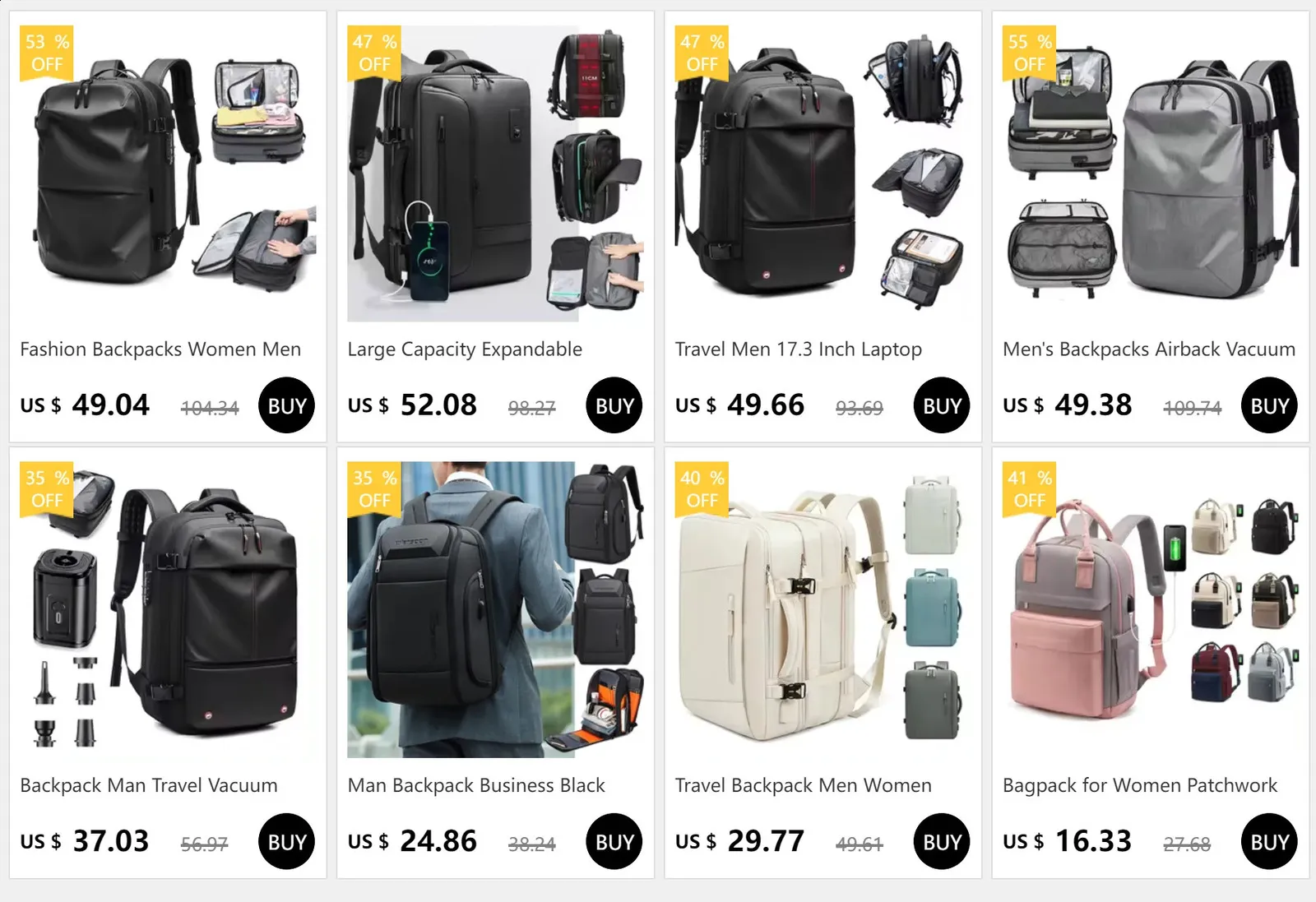 Fashion Backpack for Men, High Quality 17-Inch Waterproof Business ...