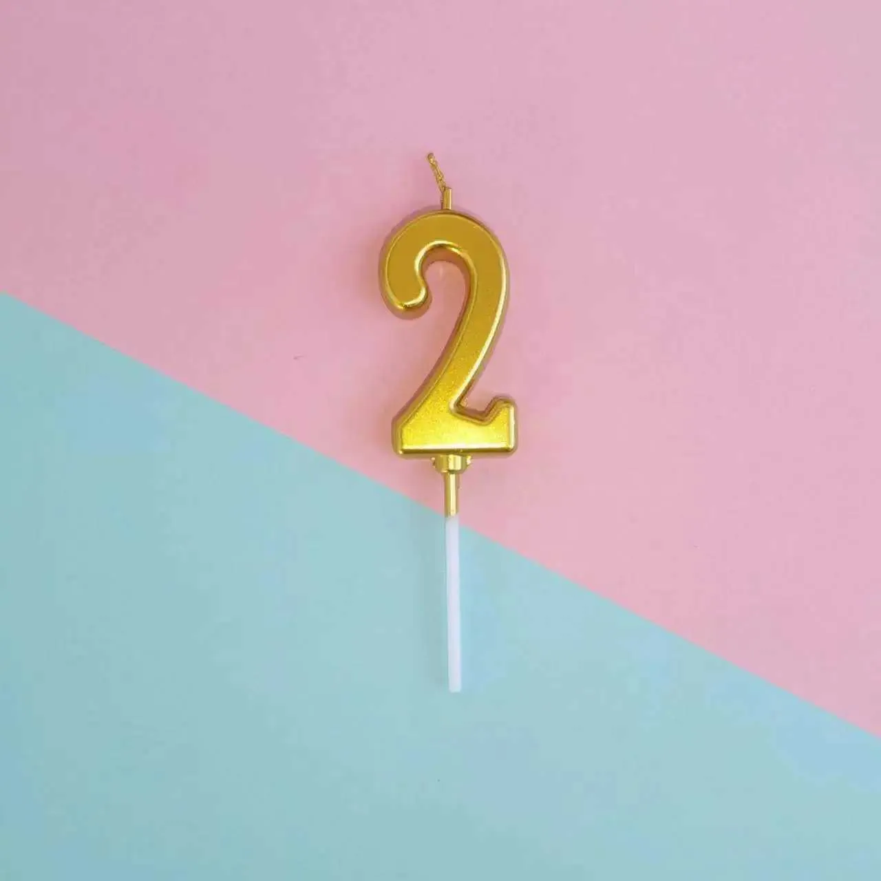 Golden Number Birthday Candles 0-9 - Premium Quality Smokeless Cake ...