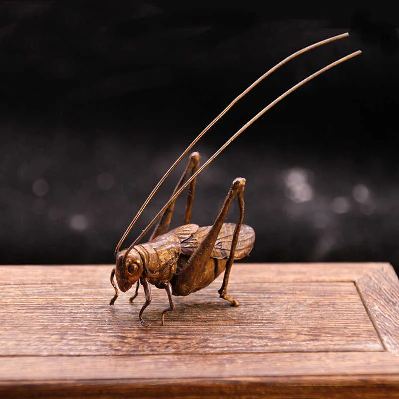 Pure Copper Grasshopper Tea Pet - Creative Tea Accessory, Pen Holder ...