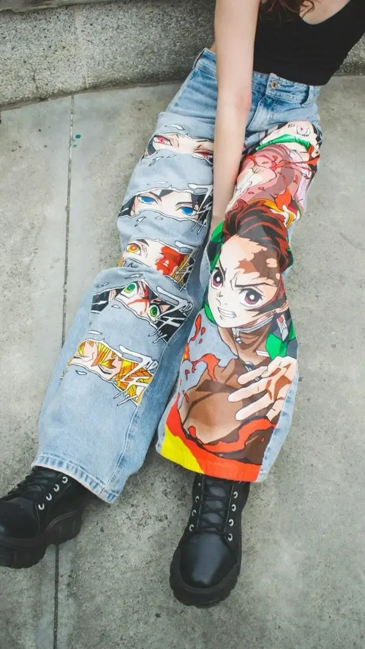 DHgate.com:Y2k Anime Girl Wide Leg Jeans: Sexy Printed Denim DHgate.com:Y2k Anime Girl Wide Leg Jeans: Sexy Printed Denim