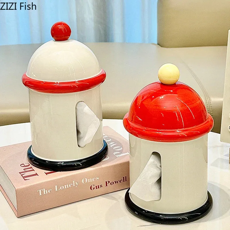 Modern Ceramic Tissue Box: Stylish Tabletop Paper Towel Holder ...