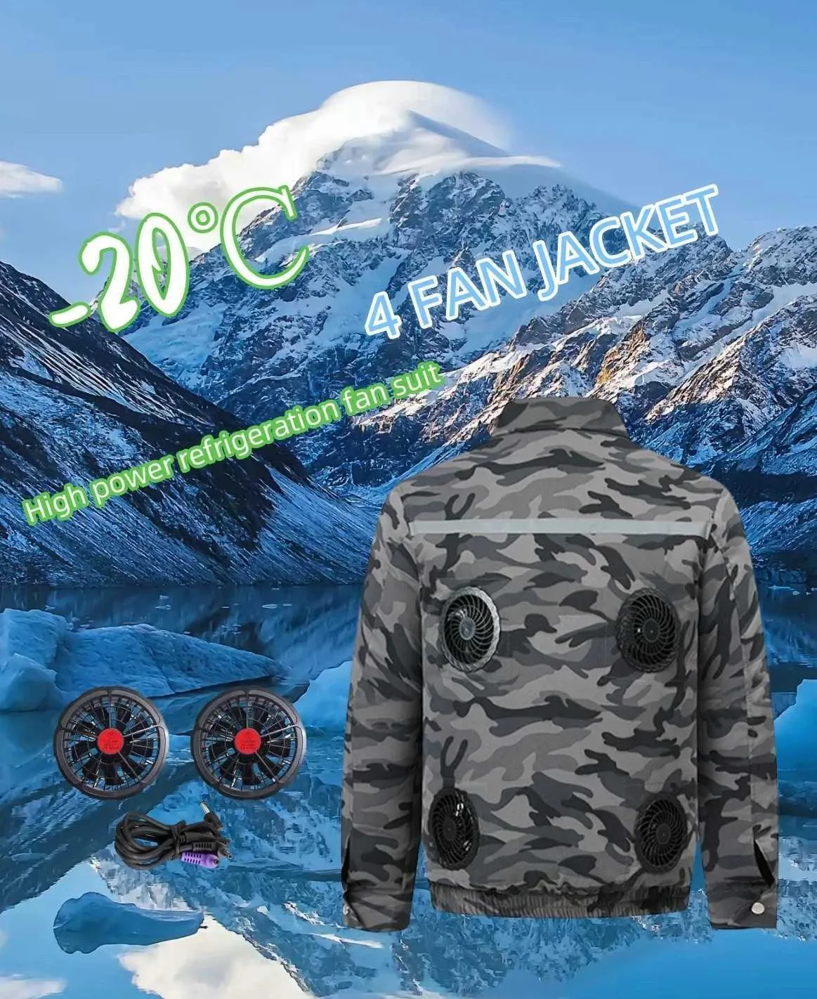 Cooled Workwear Jacket - Fan Powered Air Conditioning Clothing for Men ...