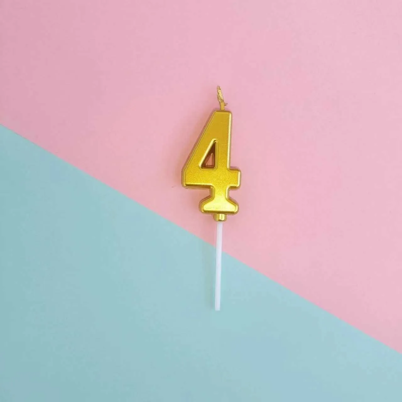 Golden Number Birthday Candles 0-9 - Premium Quality Smokeless Cake ...