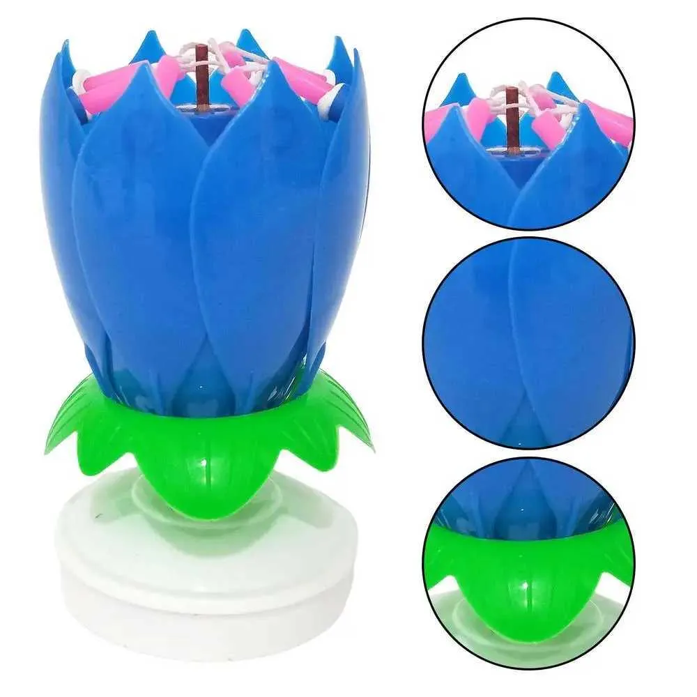 Rotating Musical Birthday Candle - Fun Spinning Flower Candle for Cake ...
