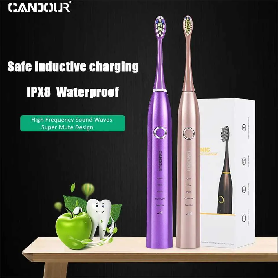 Premium Sonic Electric Toothbrush with Timer & 5 Modes - USB ...