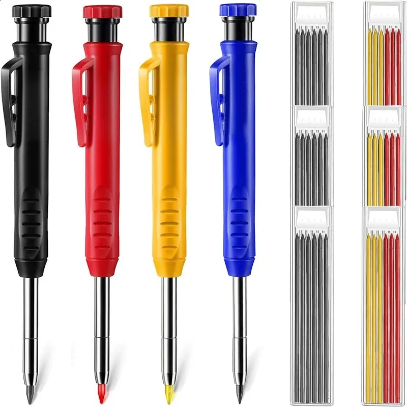 Solid Carpenter Pencils With Sharpener Long Head Mechanical Pencils For ...
