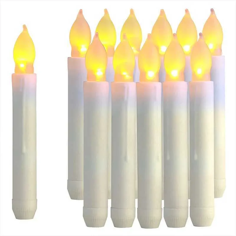 Colorful LED Taper Candles - Flameless Candlesticks for Halloween ...