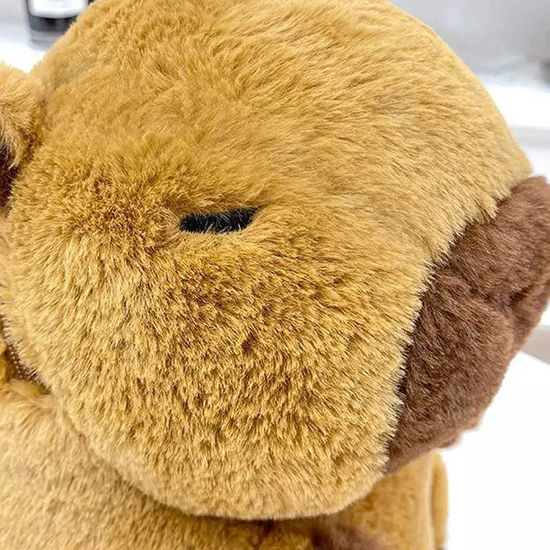 Capybara Plush Backpack: Soft Doll Crossbody Bag & Handbag - Perfect ...