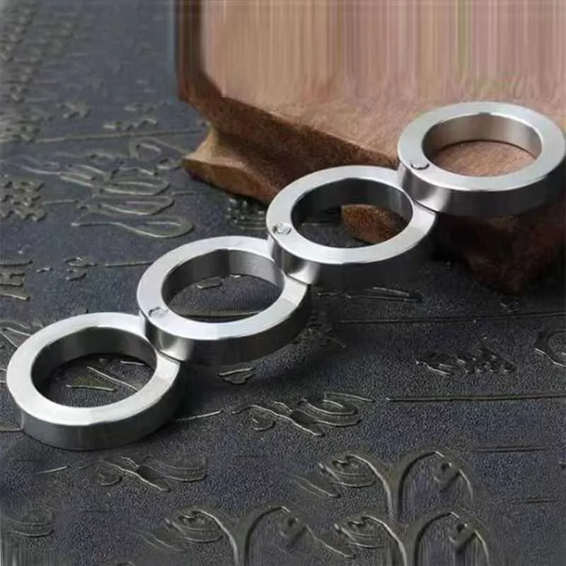 Brass Knuckles Outdoor Stainless Steel Finger Tiger Selfdefense Hidden ...