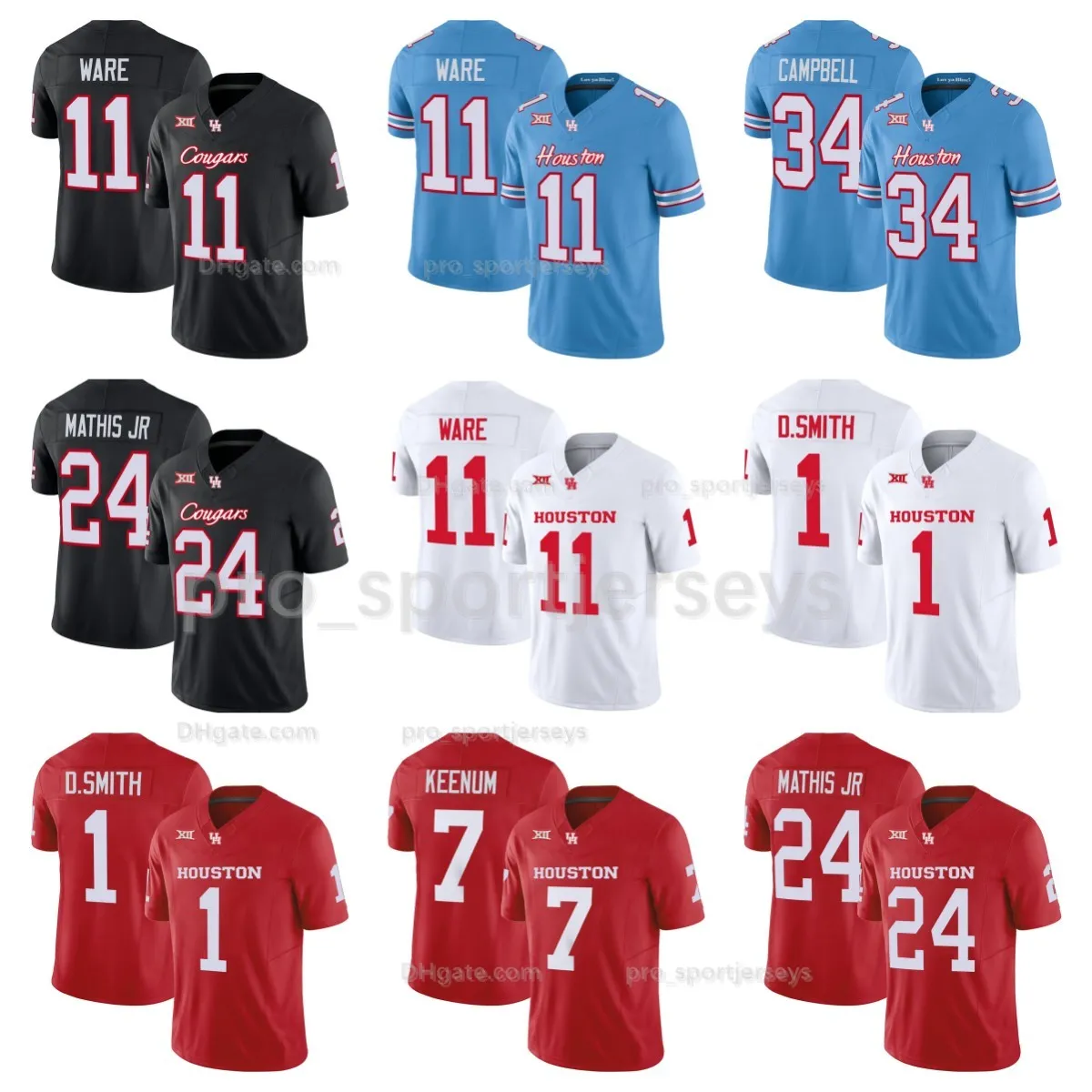 Houston Cougars Inspired College American Football Shirts Featuring ...