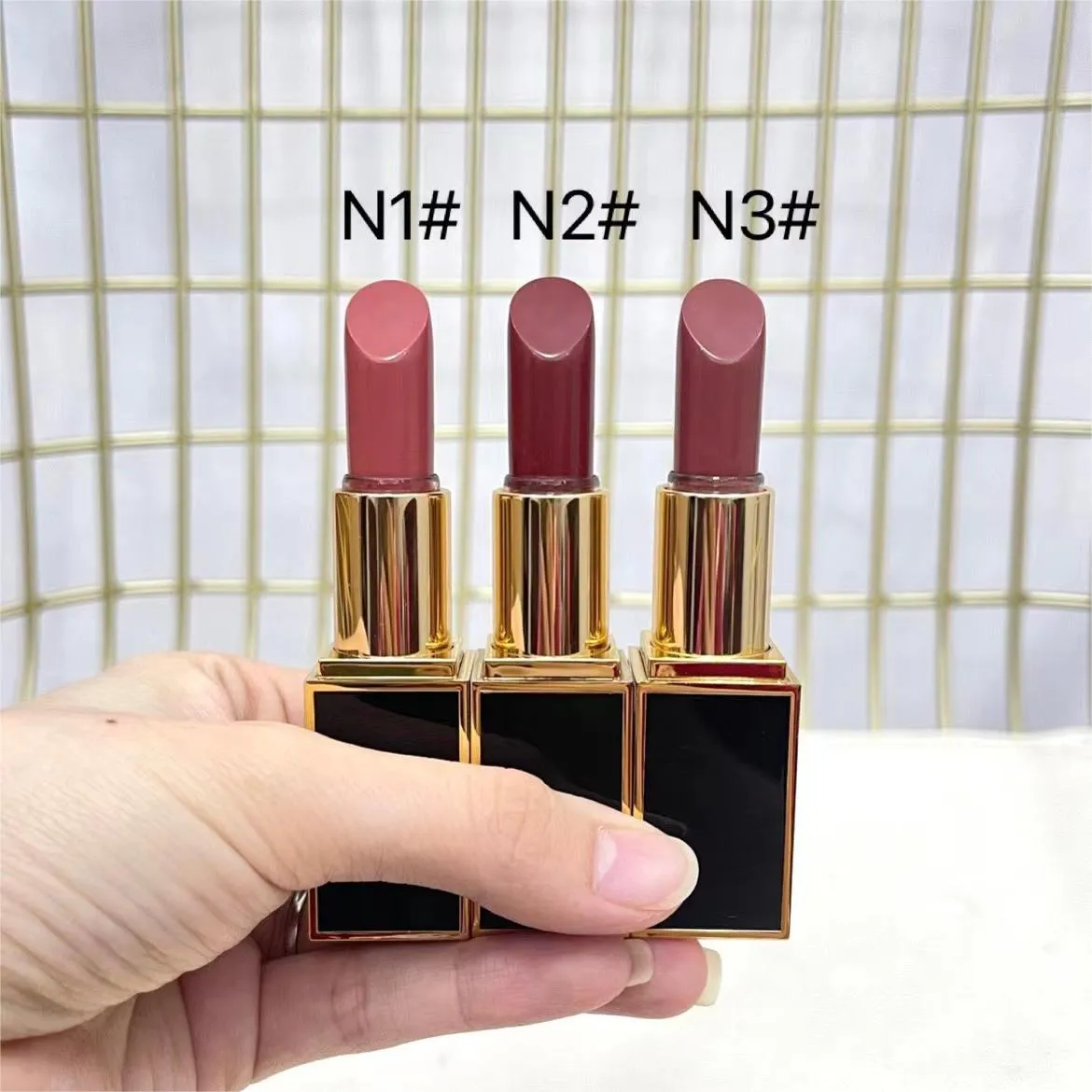 Upgraded Ladies Black Gold Clarinet Lipstick Color Code N1# N2# N3 ...