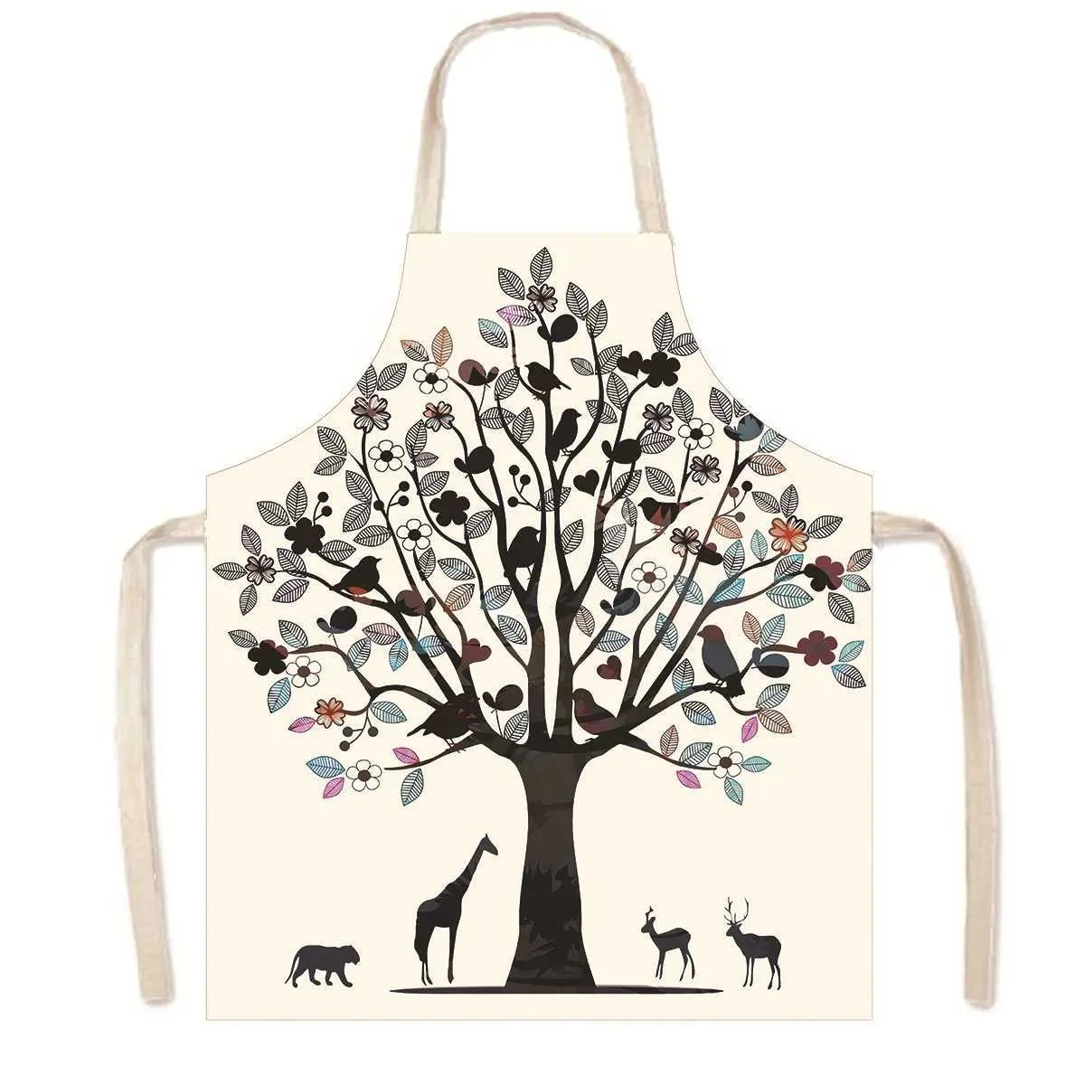Premium Linen Adult Cooking Apron - Sleeveless Nordic Style Kitchen ...