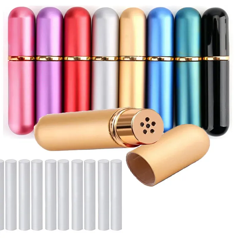 5ml Refillable Metal Nasal Inhalers For Essential Oils Aromatherapy ...
