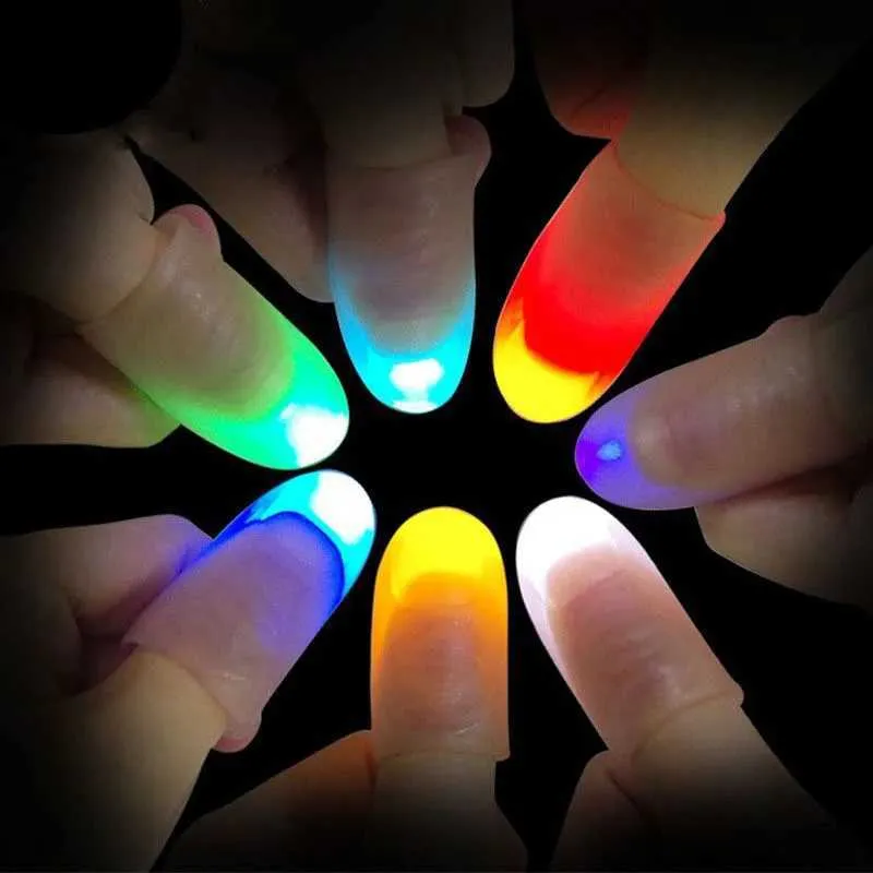 Upgraded LED Flashing Finger Lights, Fun Magic Thumb Toys, Glow in Dark ...