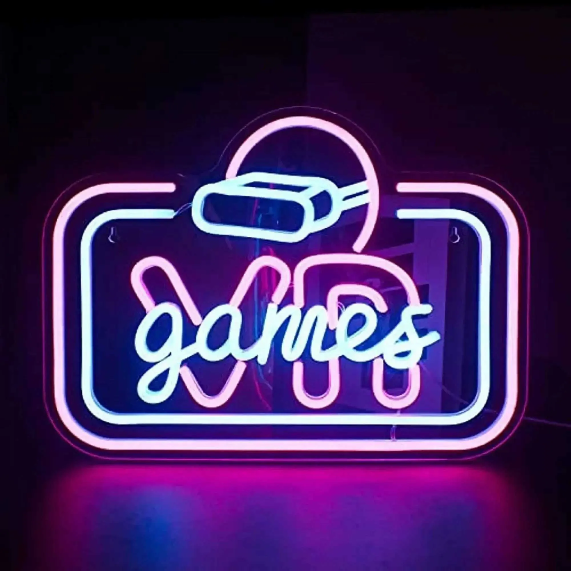 VR game neon sign LED USB night light RGB for indoor and outdoor ...
