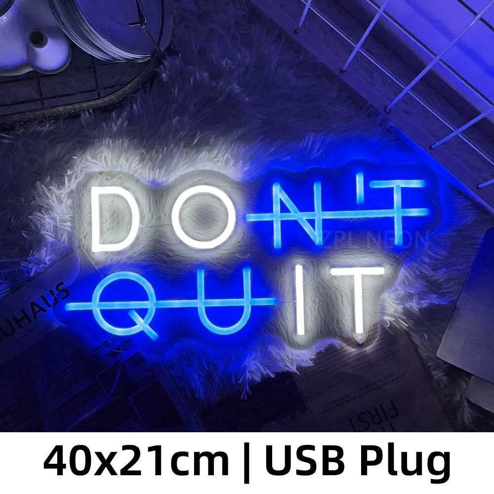 Neon Sign: Don't Quit, Do It LED Inspirational Quote, Wall Art ...
