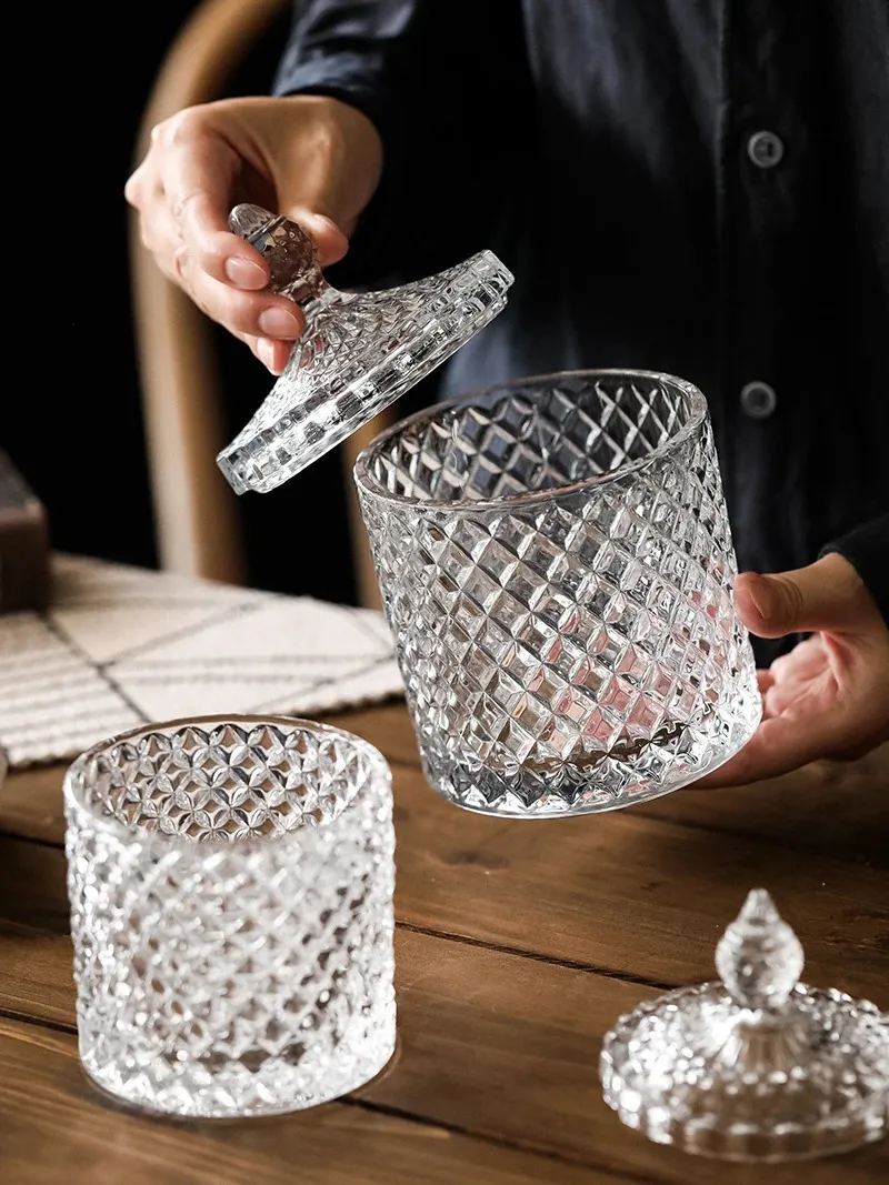 Nordic Style Glass Candy Jar with Lid: Premium Quality Food Storage ...