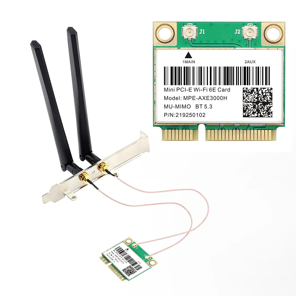 DHgate.com:210HMW Mini PCIe Wi-Fi 6E Network Card, Bluetooth 5.3, 802 ...