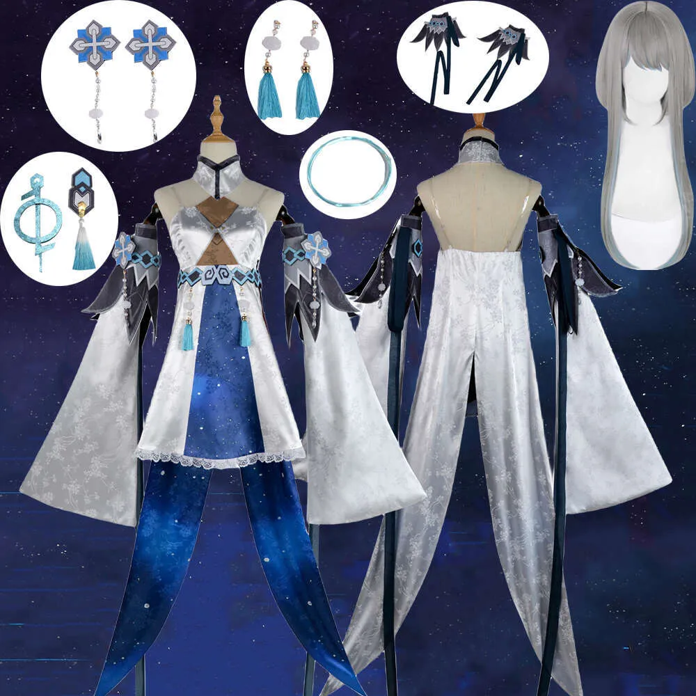 Jacquard Fabric Genshin Impact Guizhong Cosplay Costume With Haagentus ...