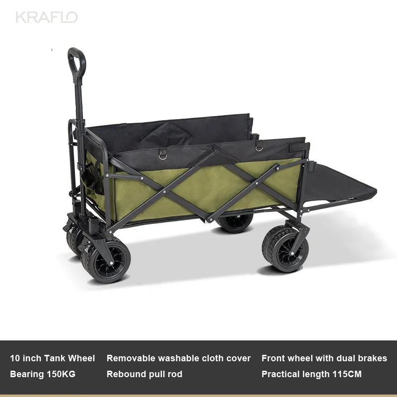 Collapsible Folding Wagons Durable Outdoor Utility Carts For Camping ...