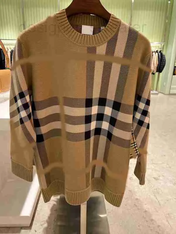 Men's Wool Blend Plaid Pullover Sweater Crew Neck Long Sleeve Regular ...