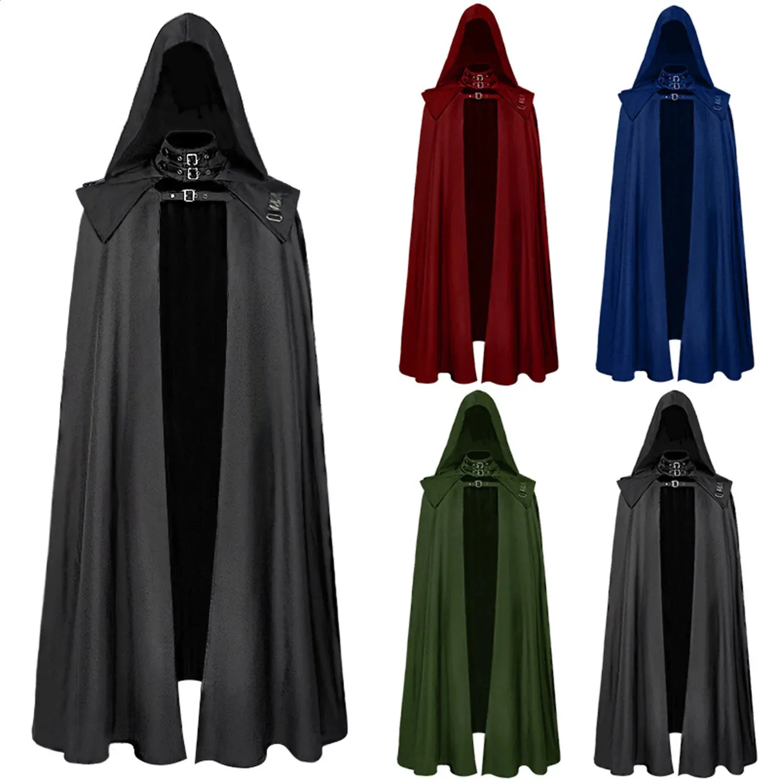 Medieval Costume Hooded Jacket Mens Halloween Role Playing Costume ...